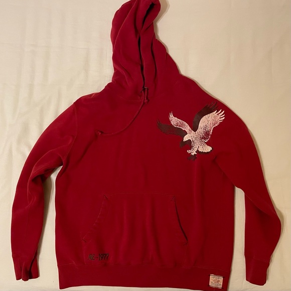 American Eagle Outfitters | Shirts | Vintage American Eagle 976 Deep Red Hoodie | Poshmark